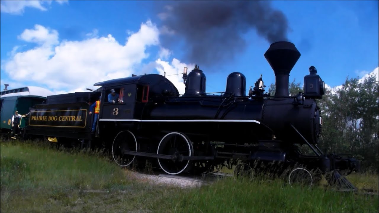 Prairie Dog Central Steam Train Going Around Wye in Grosse Isle ...