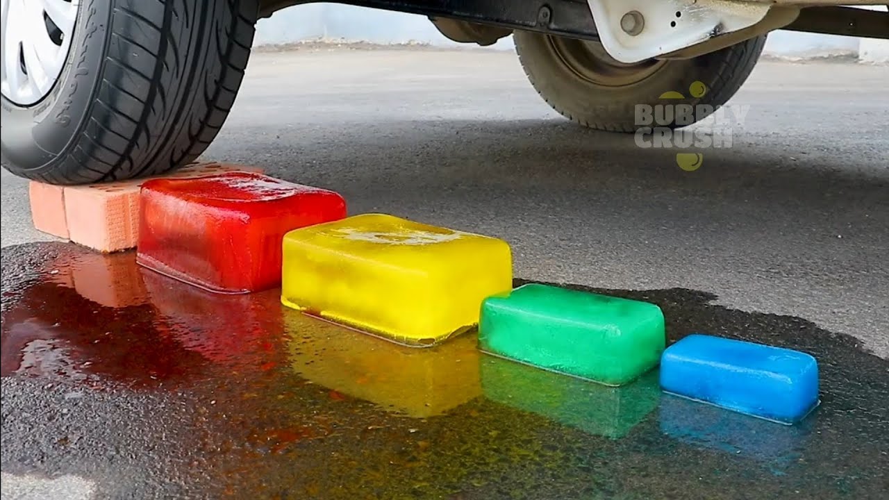 Bubbly Crushing Crunchy & Soft Things By Car! - Experiment - 13 - YouTube
