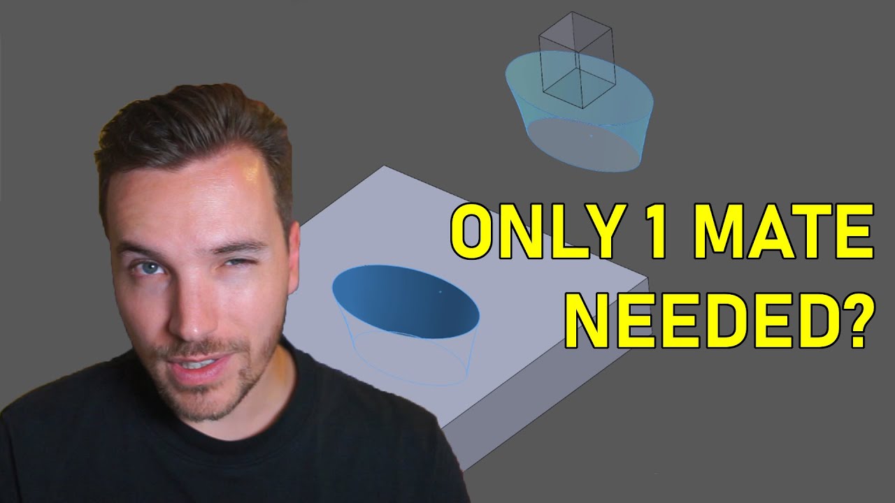 Can you fully define CAD geometry with only 1 mate? - YouTube