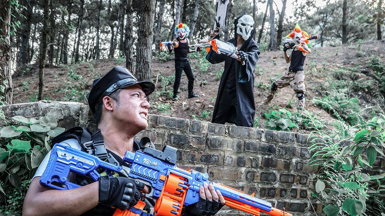 LTT Mask Nerf: Silver Flash Nerf Guns Fight Criminal The Boss XICMAN ...