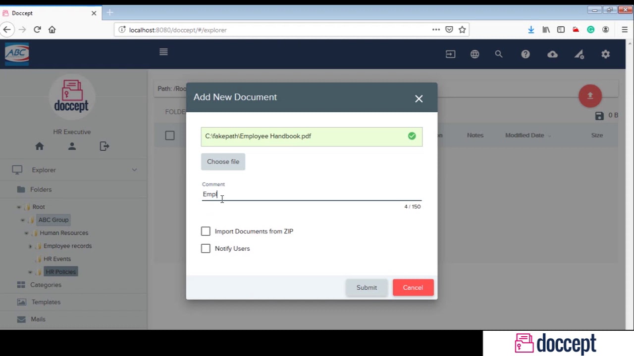 Adding document to Document Management System (DMS) - Doccept - YouTube