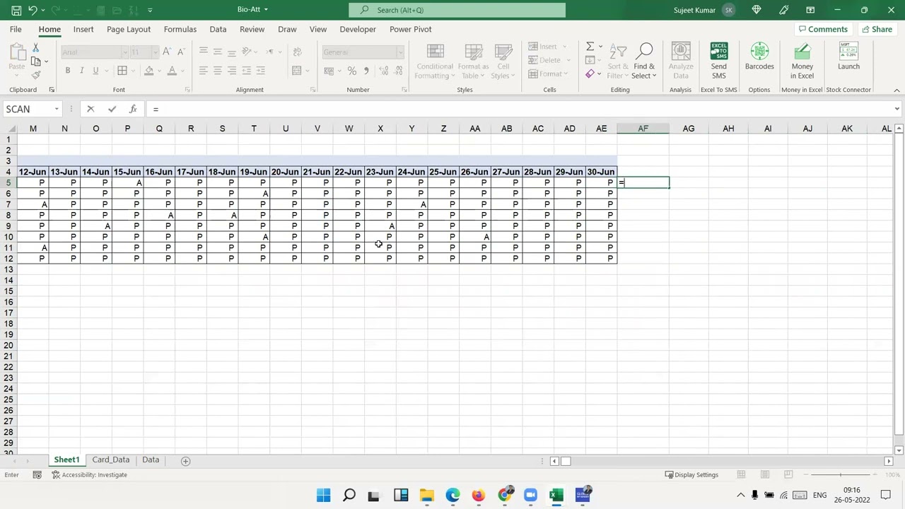Biometric Data Attendance In Excel Pivot Table YouTube Biometric Data Attendance In Excel Pivot Table YouTube