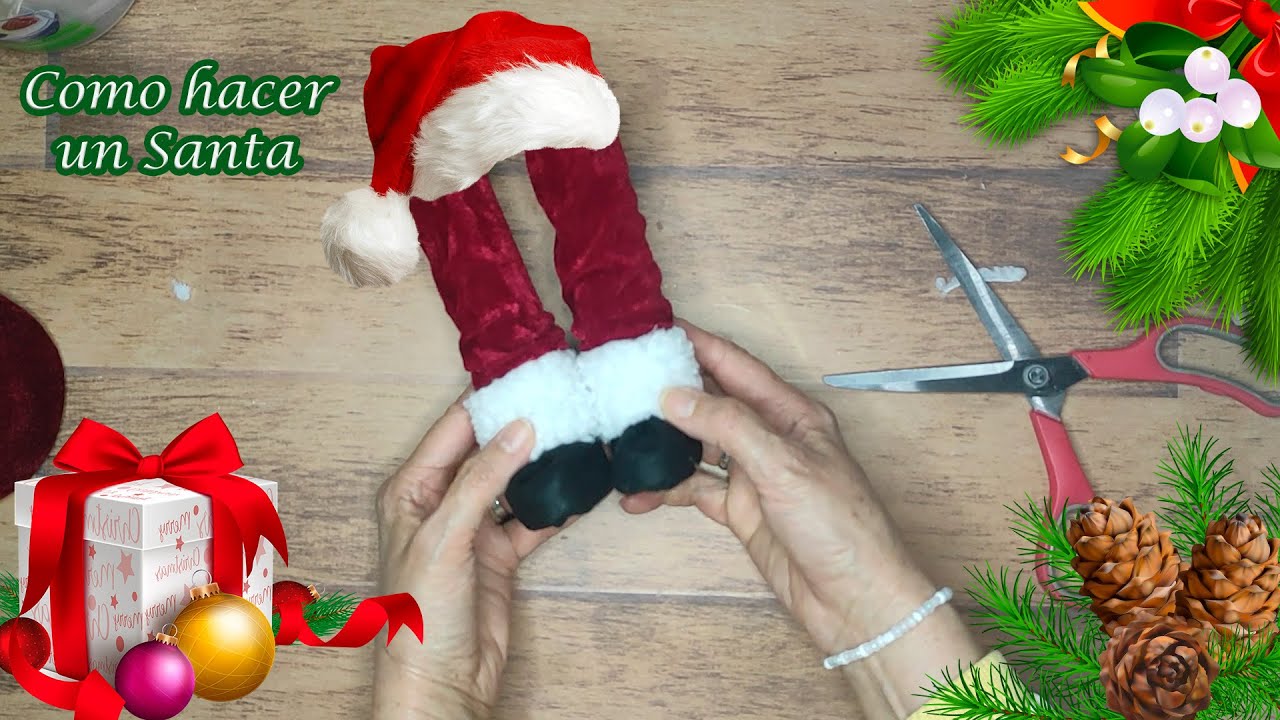 Hermoso SANTA con RECICLAJE gastando poco | MAKE a SANTA at HOME with ...