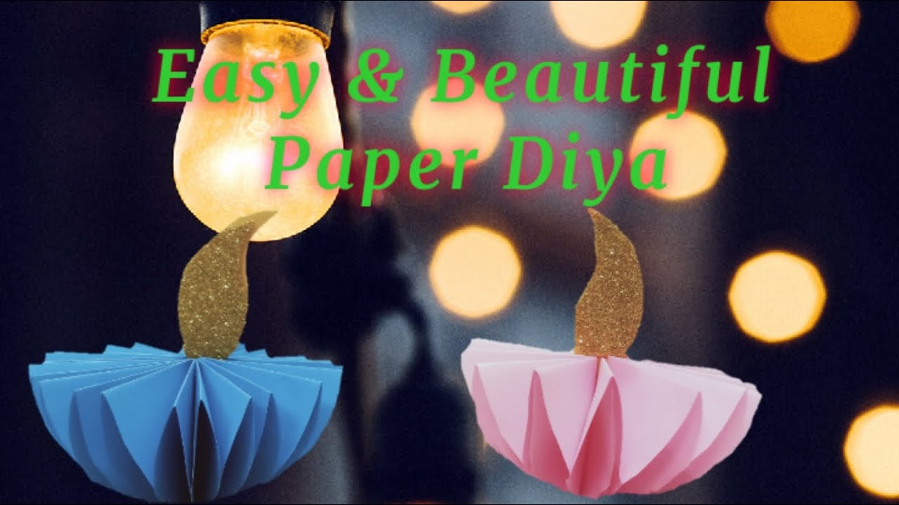Easy Paper Diya Making At Home For Diwali Decoration Ideas | Origami ...