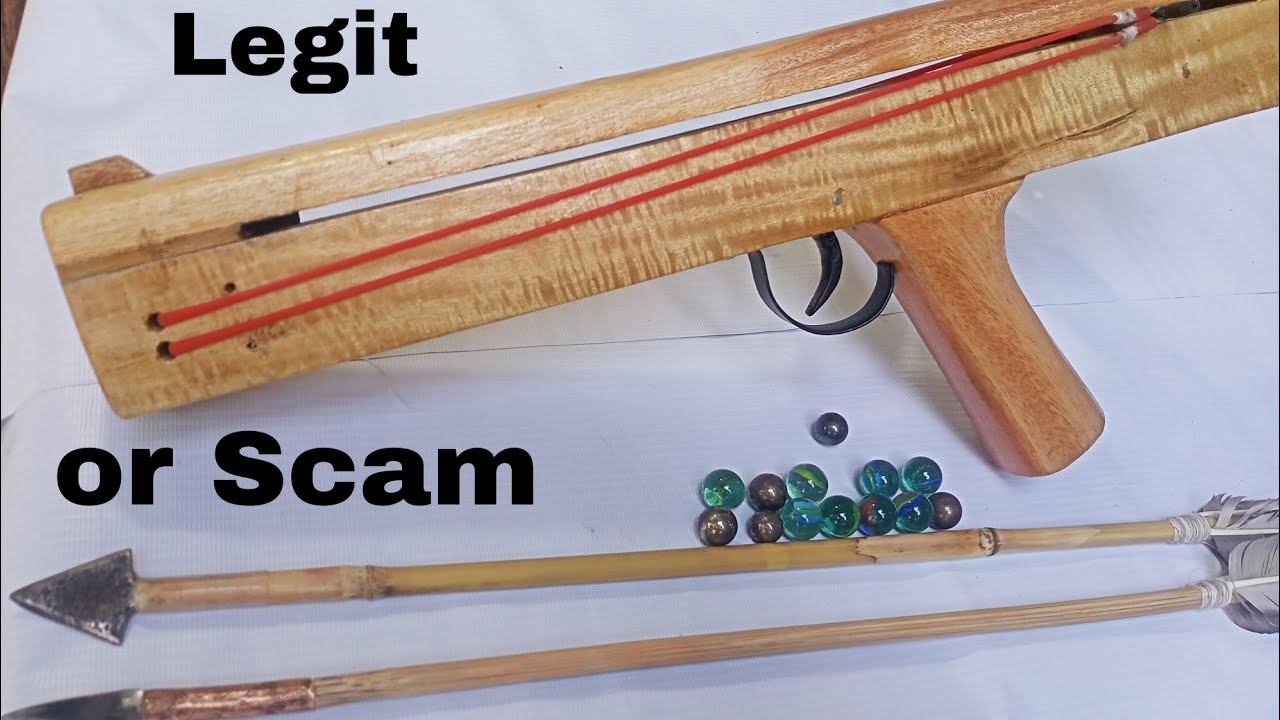 DIY/Powerful pistol Slingshot with rare trigger design. It is working ...