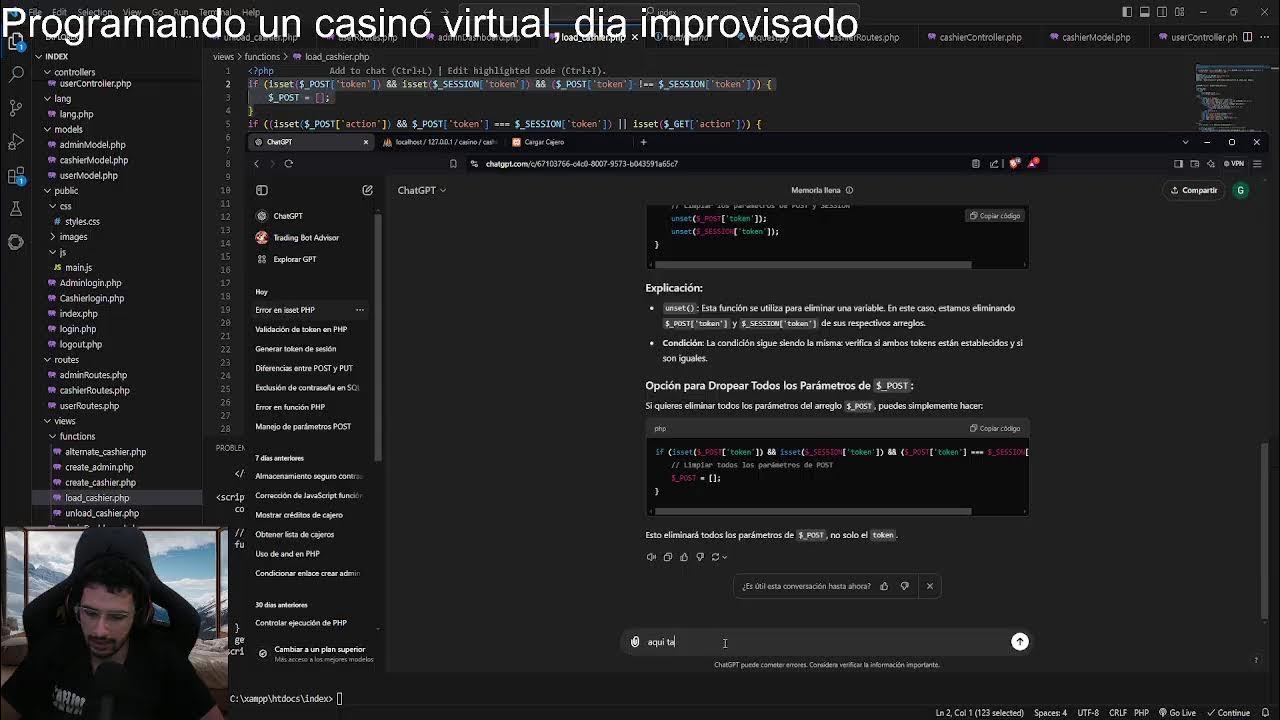 Programando un sistema de administracion de usuarios (casino virtual) parte 7 - YouTube