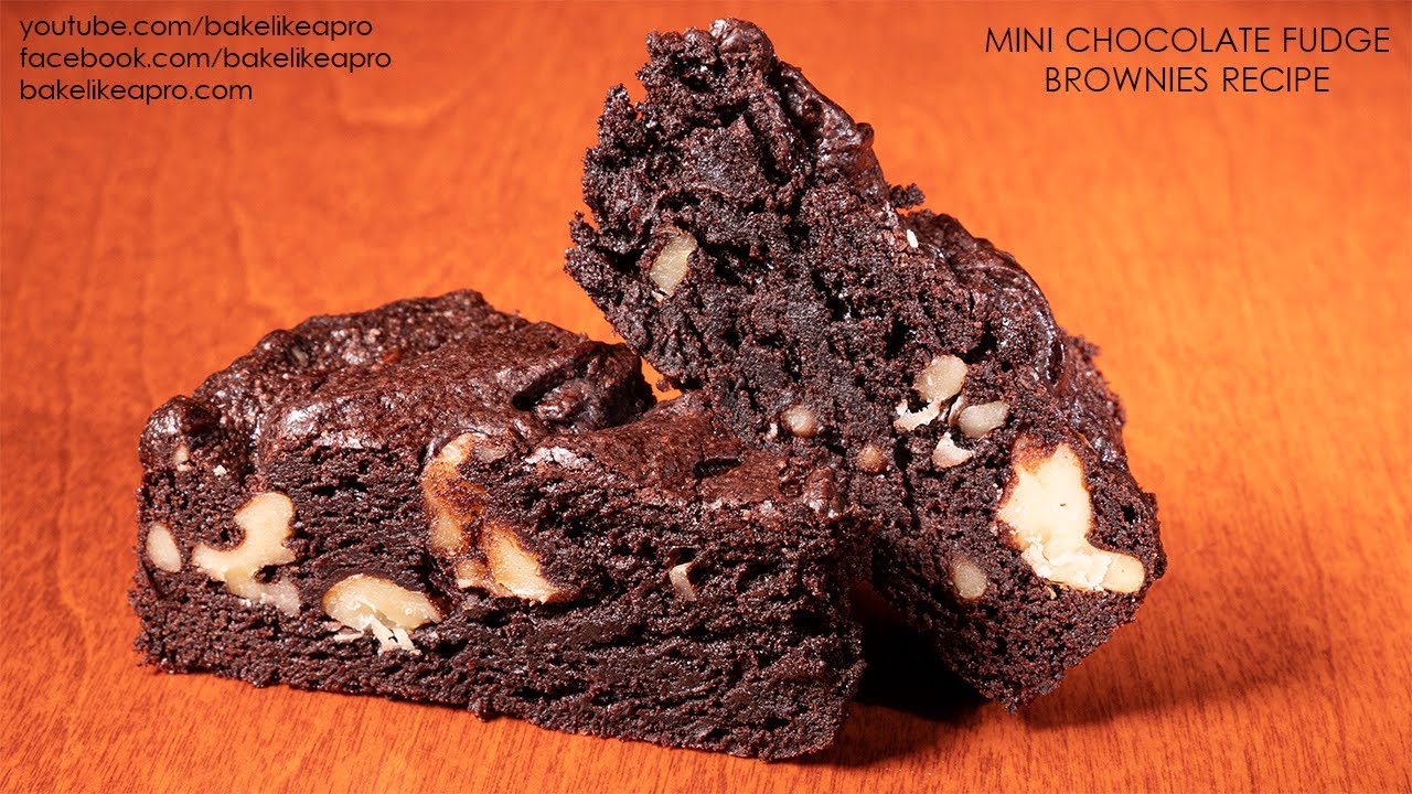 MINI Easy Chocolate Fudge Brownies Recipe - YouTube