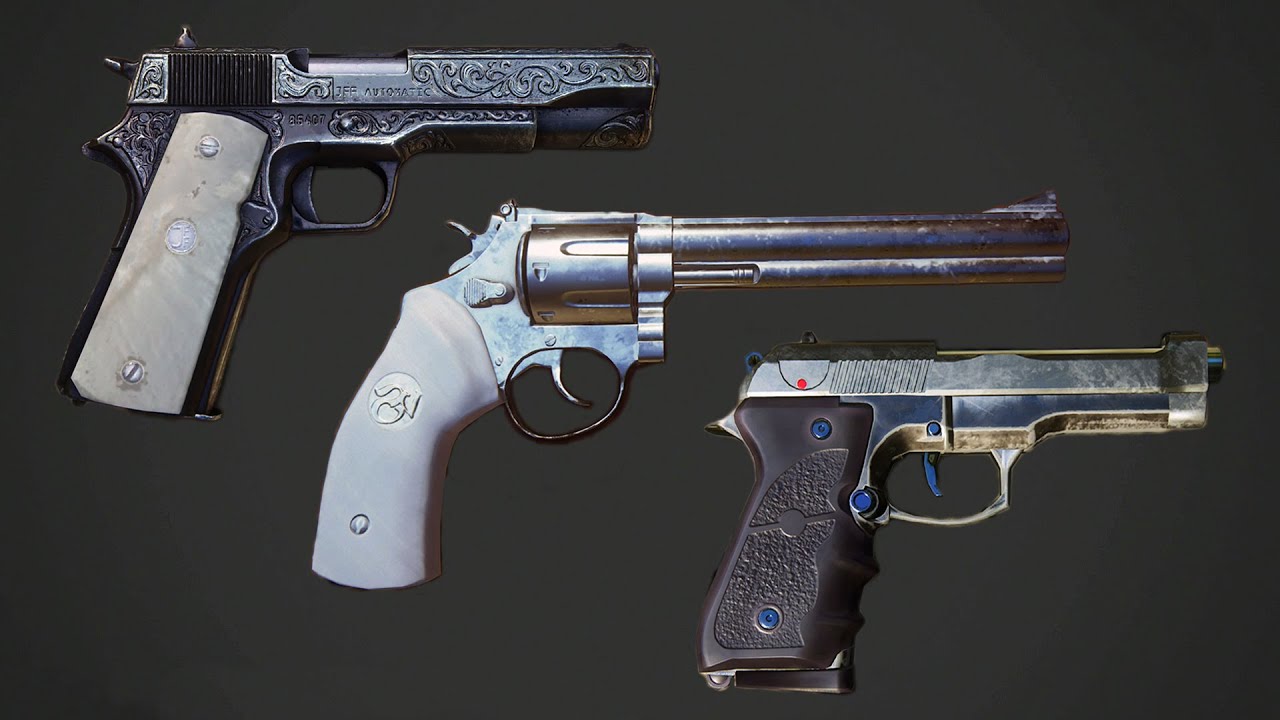Uncharted 4: Unique NPC Handguns Showcase - YouTube