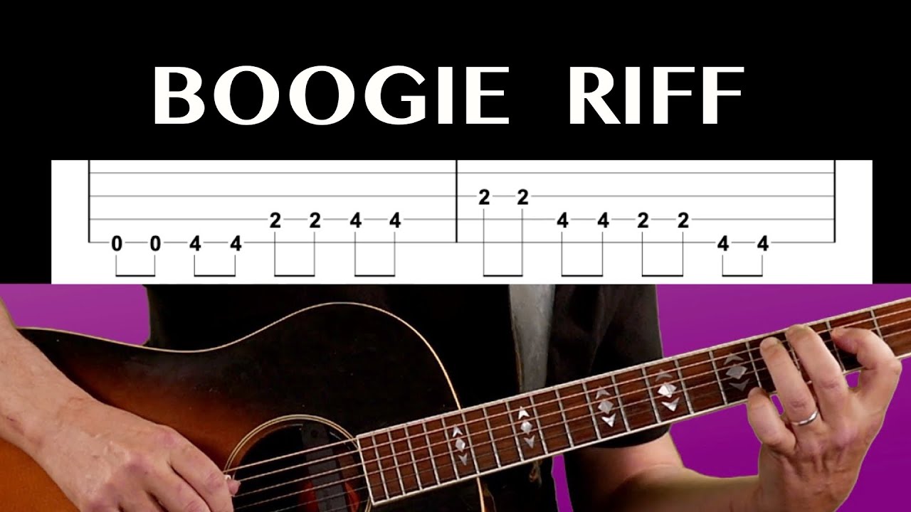 Boogie Woogie Fingerpicking Riff: Blues Guitar Lesson with TAB - YouTube