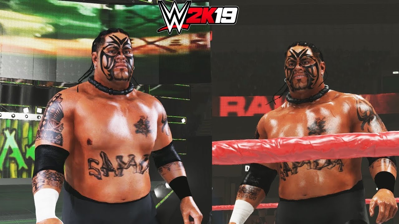 WWE 2K19 Umaga Entrance Finisher Signature and Victory Motion - YouTube