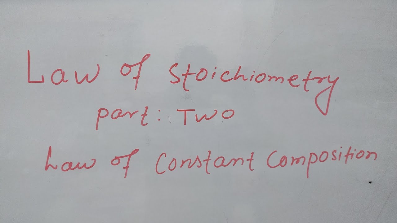 19 June 2020. law of constant composition. - YouTube