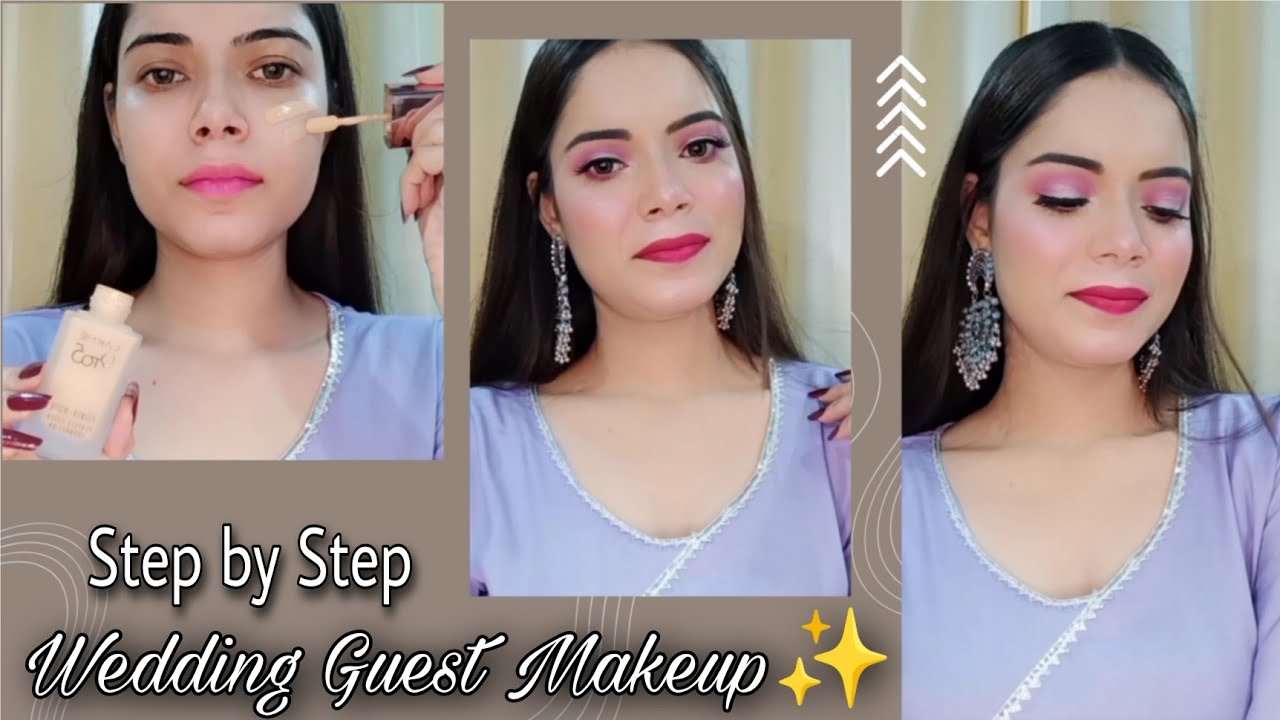 Step by Step Wedding Guest Makeup Look | Easy Look For Beginners - YouTube