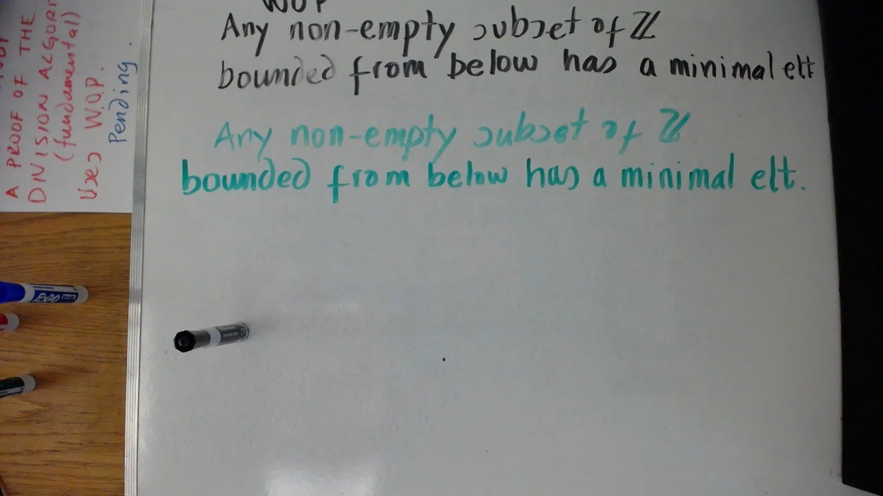 A Proof of the Well Ordering Principle - YouTube