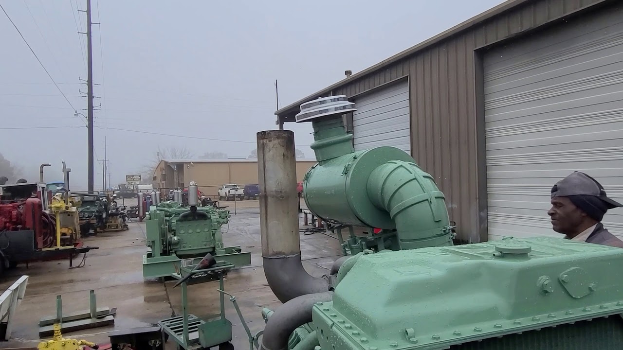 TAG# 142073 DETROIT 6V92T ENGINE RUN TEST! - YouTube