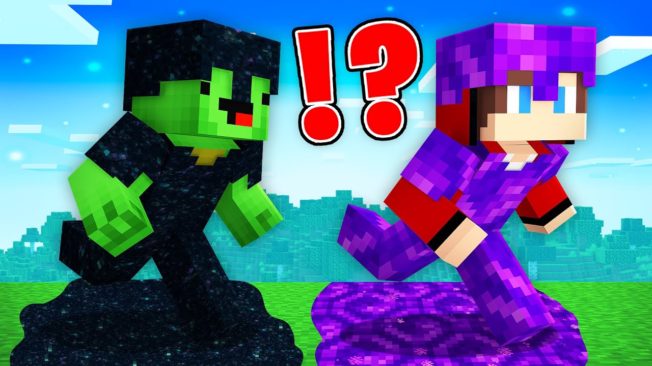 NETHER PORTAL Armor Speedrunner vs END PORTAL Armor Hunter : JJ vs ...