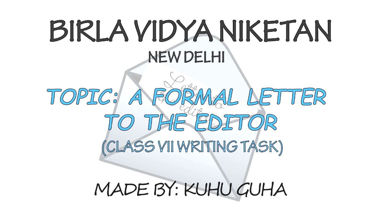 Class 7 English A LETTER TO THE EDITOR - YouTube