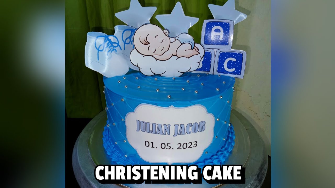 CHRISTENING CAKE DESIGN TUTORIAL| FOR BABY BOY| CAKE DESIGN IDEAS - YouTube