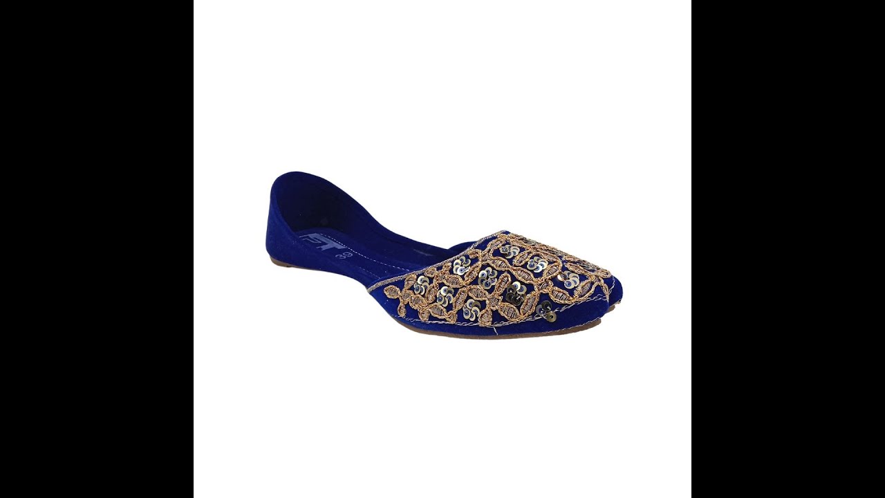 Blue Khussa For Women KH0627 - YouTube