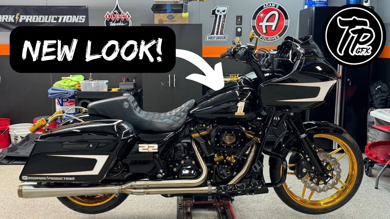 I WRAPPED MY HARLEY DAVIDSON ROAD GLIDE! *NOT PAINT* - YouTube