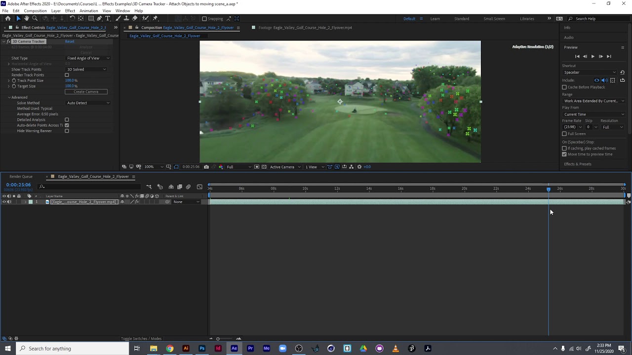 After Effects - 3D Camera Tracker on Footage - YouTube