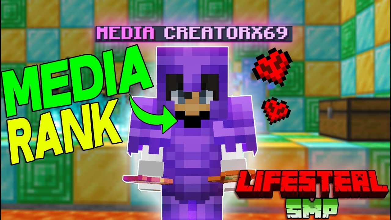 I got MEDIA RANK in PUBLIC LIFESTEAL SMP!!!! Lifesteal SMP - YouTube