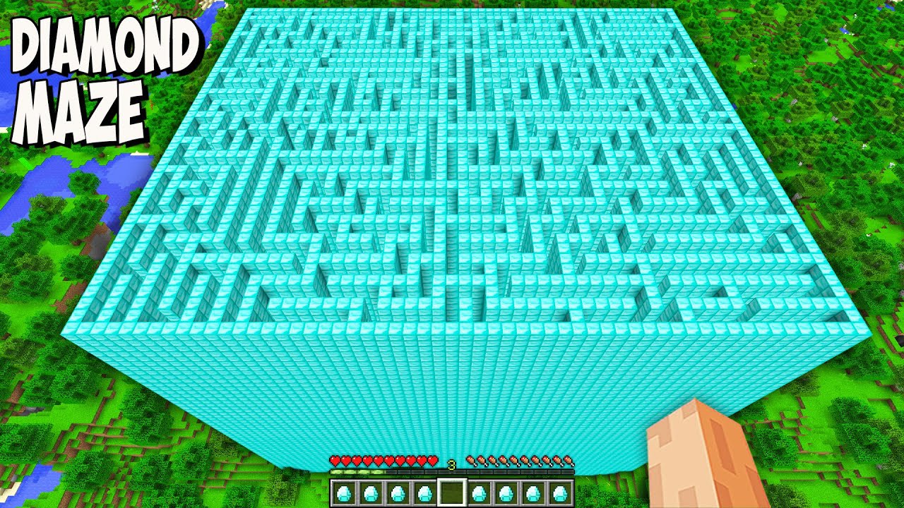 What is inside TALLEST and BIGGEST DIAMOND MAZE in Minecraft! EPIC ...