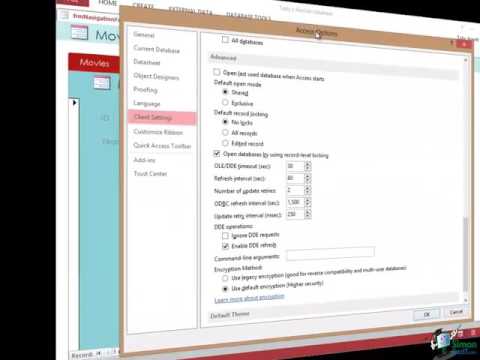 01 Access Options Relating to Multi user Issues; Record Locking - YouTube