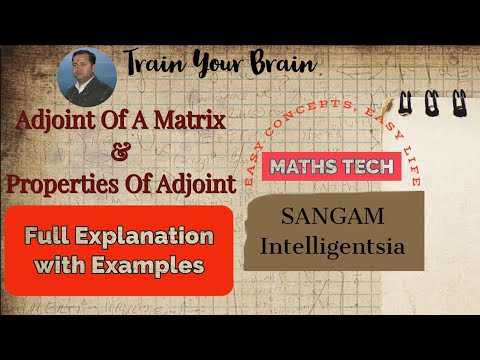 ADJOINT OF A MATRIX (Fully Explained with Examples). Full Explanation ...