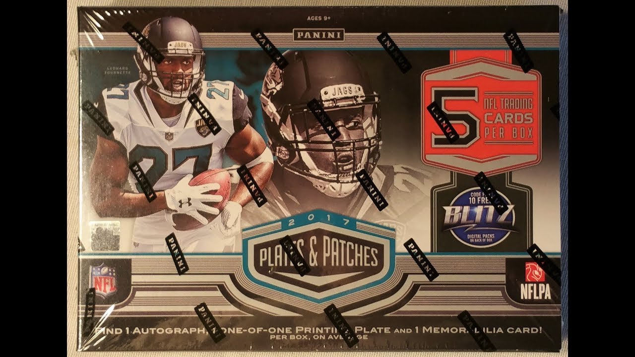 New 2017 Panini Plates & Patches box. NFL Football trading cards. - YouTube