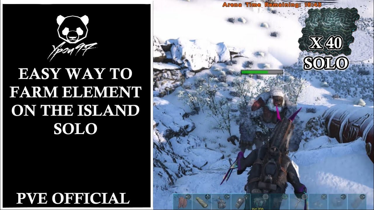 Easy Way to Farm Element on The Island - Solo | ARK: Survival Evolved ...