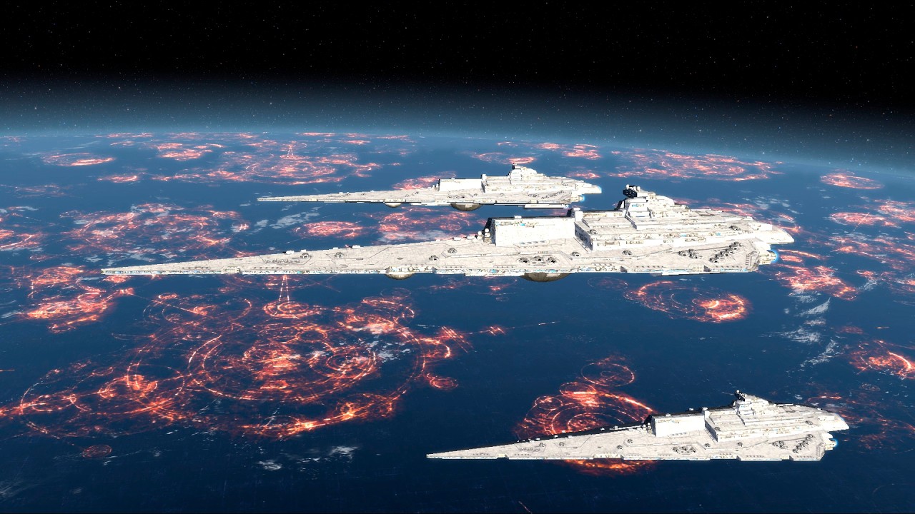 3 Bellator Battlecruisers vs 6 Resurgent Star Destroyers | Star Wars ...