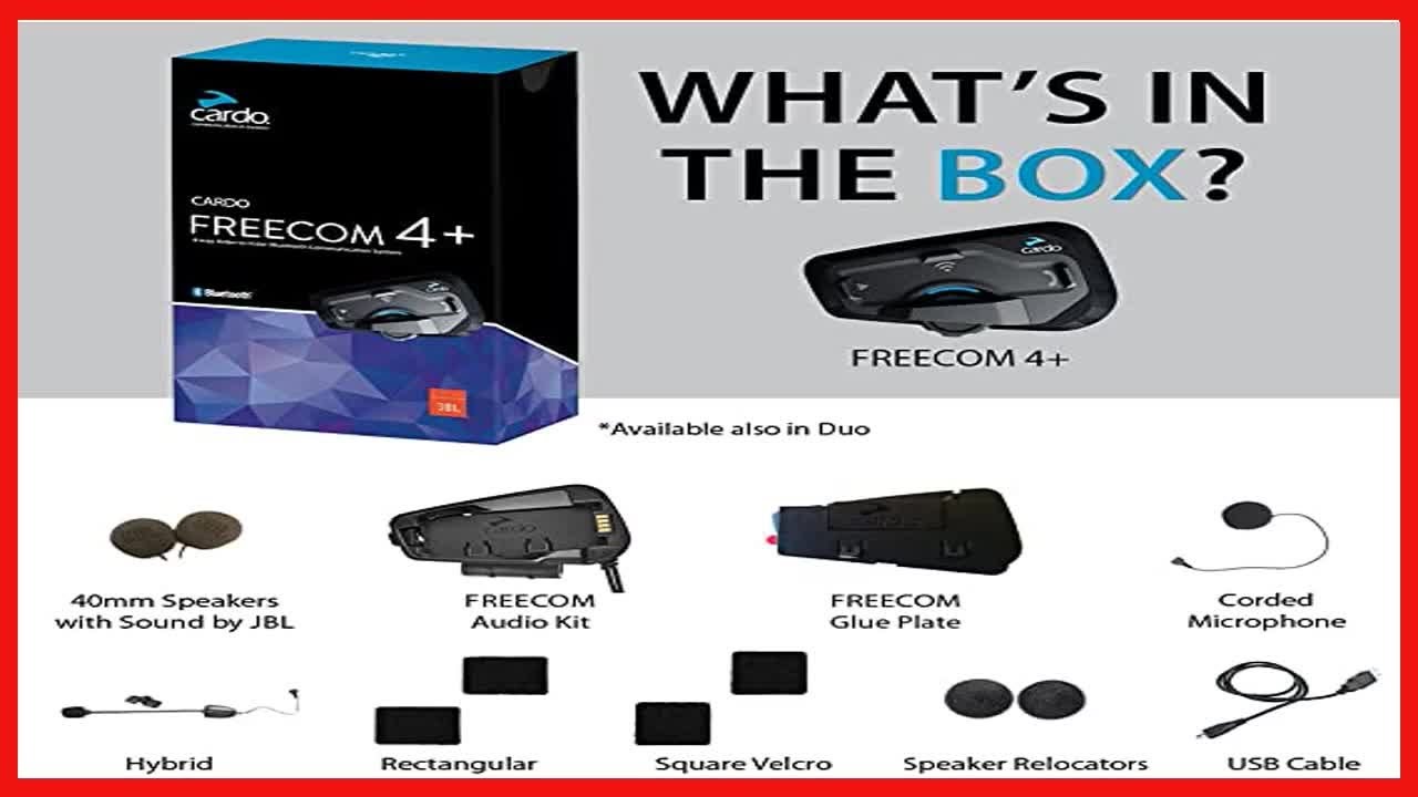 Cardo FRC4P101 - FREECOM 4 Plus Motorcycle 4-Way Bluetooth ...