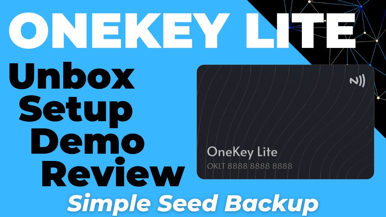 Onekey Lite: Easy Recovey Seed Backup for your Hot Wallet - YouTube