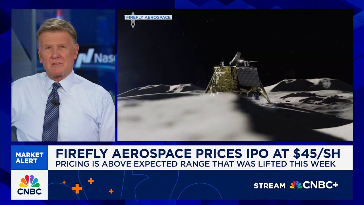 Firefly Aerospace prices shares at $45, above the expected range - YouTube