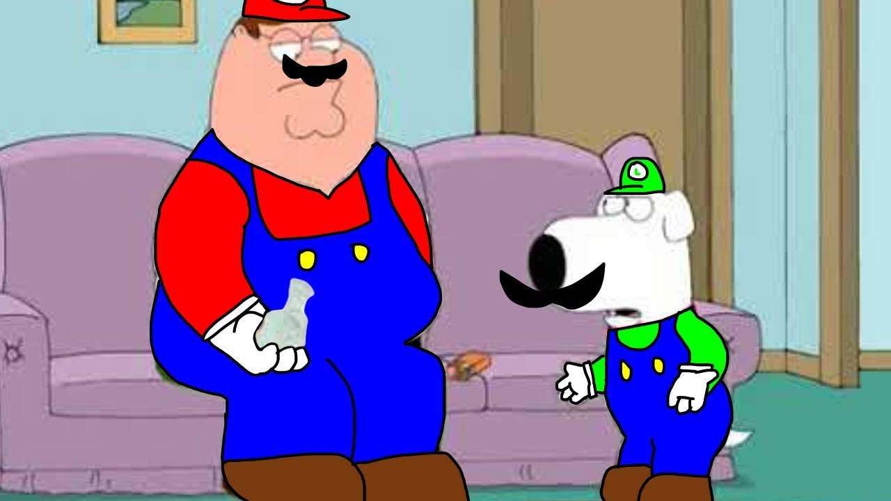 Oh god! TWO?! (Oh god no but it’s Mario & Peter vs Luigi & Brain) - YouTube