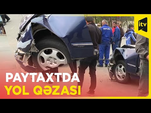 Metronun 20 Yanvar stansiyası yaxınlığında qəza | iki avtomobil toqquşdu