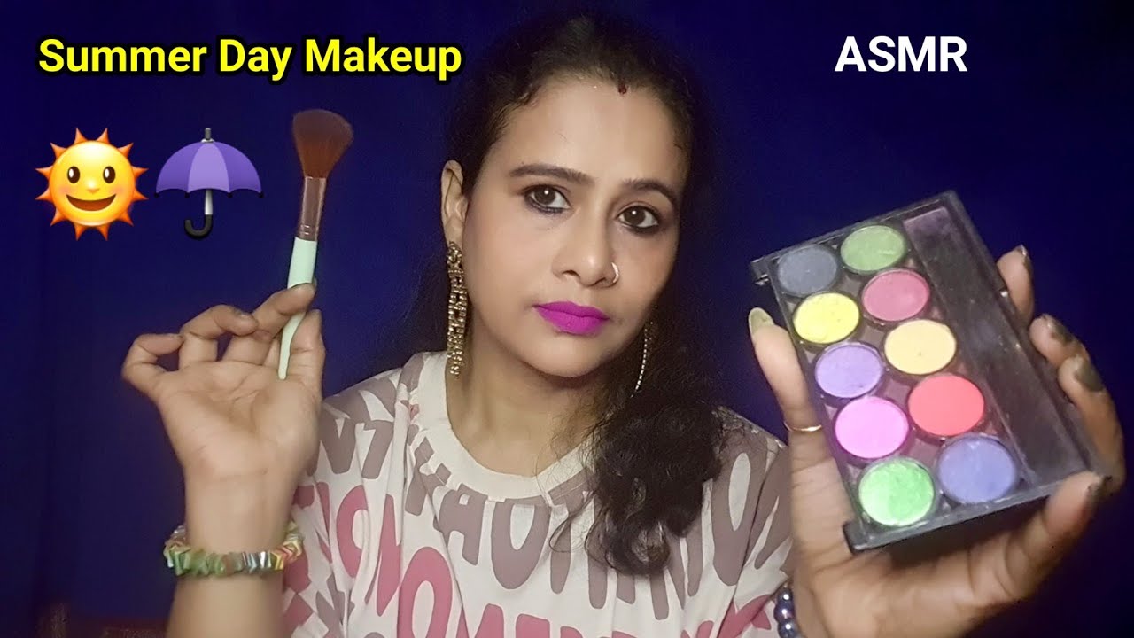 Asmr Doing Your Makeup for a Perfect Summer Day🌞☂️ | ASMR Personal ...