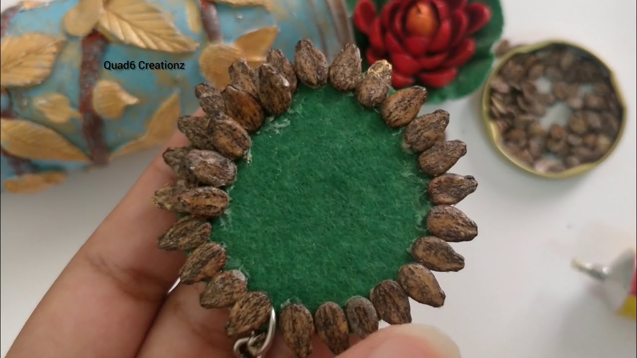 Watermelon Seed Craft | Keychain | Handmade - YouTube