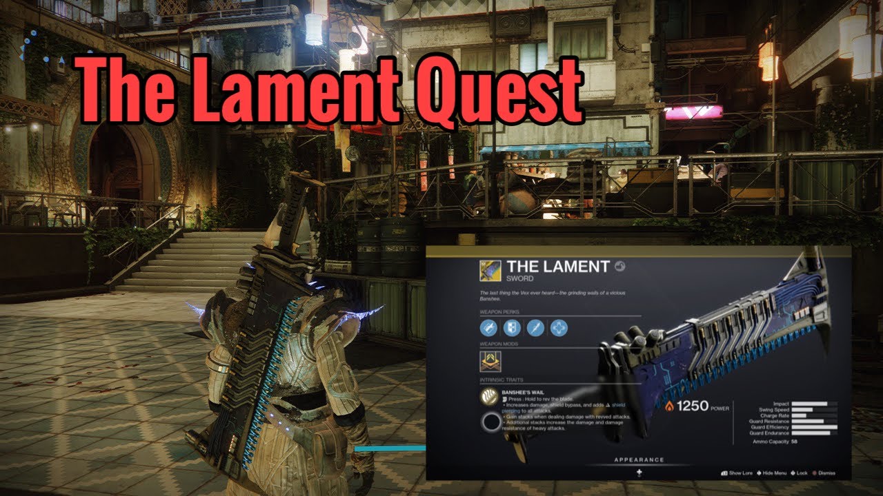 The Lament Exotic Sword Quest - Destiny 2 - YouTube