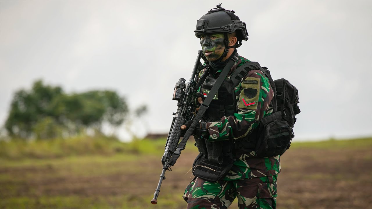 The Indonesian Army exercises with the U.S. Army on one of the islands ...