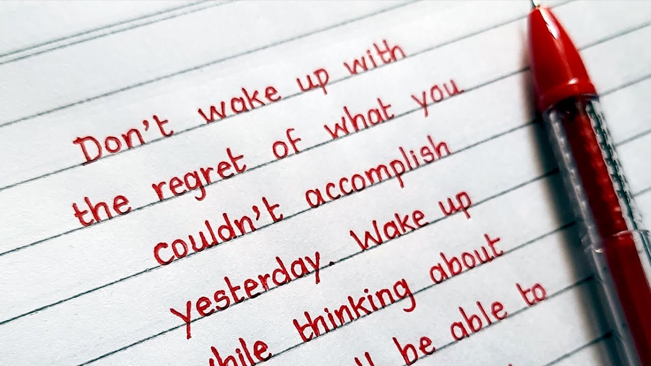 Simple handwriting style | Good english handwriting | Stylish Writer ...