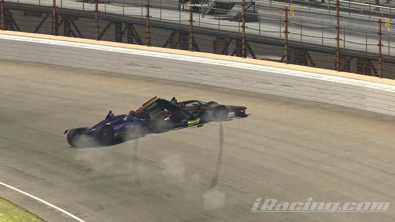 iRacing IndyCar New Damage Model Test - YouTube