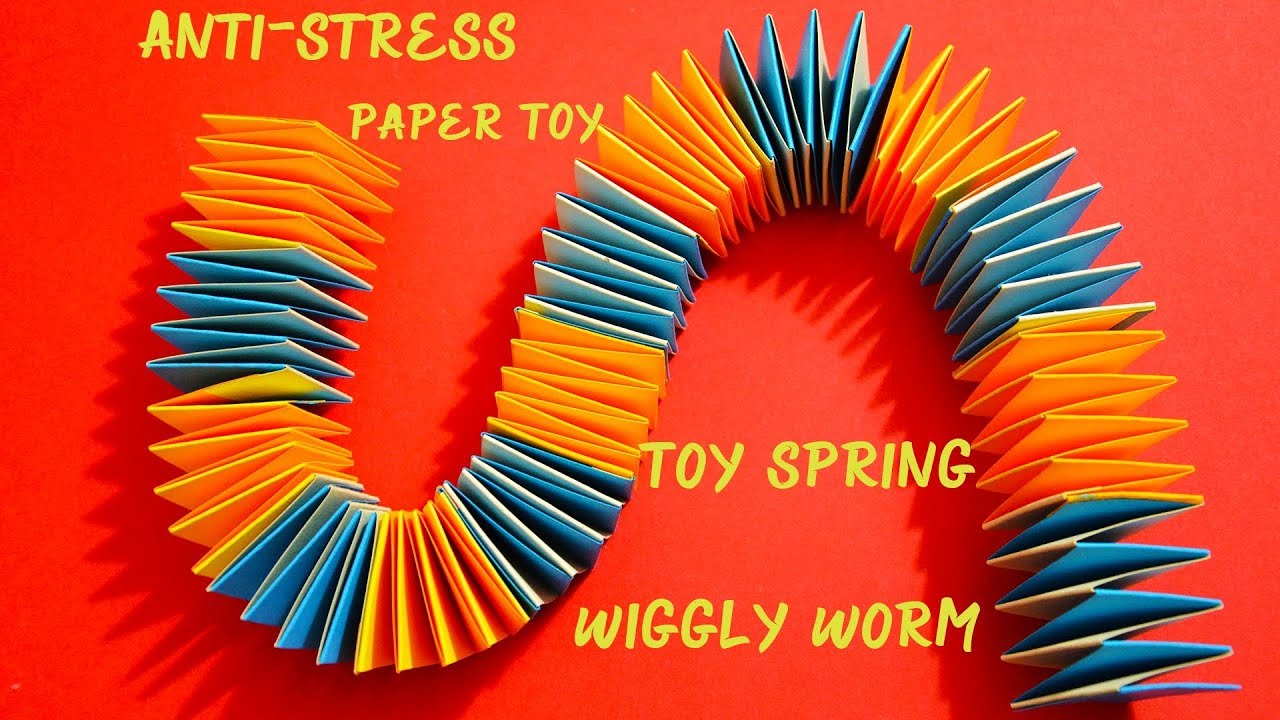 Paper Toy Anti-stress | WIGGLY Worm | Toy Spring Made of A4 Paper ...