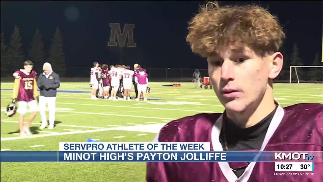 SERVPRO Athlete of the Week: Minot High's Payton Jolliffe - YouTube