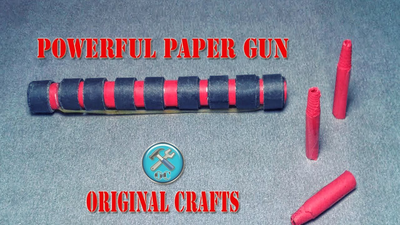 how to make paper gun fires paper bullets - YouTube