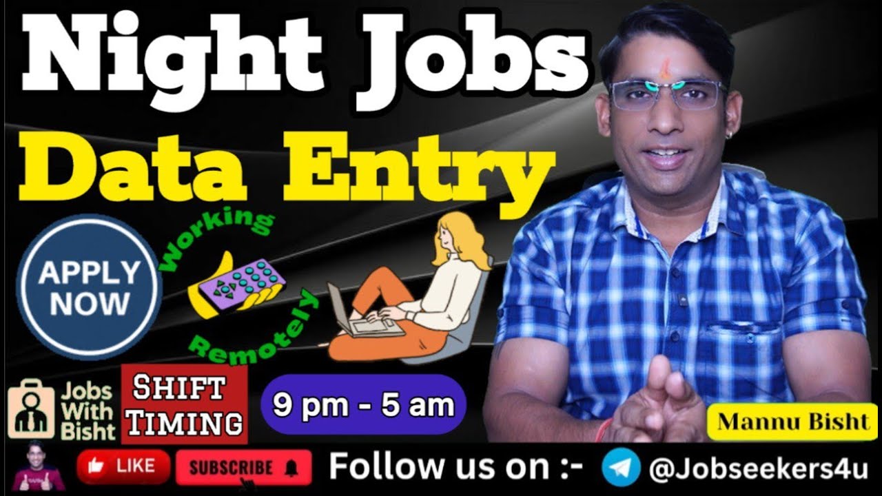 Night Data Entry Work| Part Time Job| 2025 Best Work From Home Jobs ...