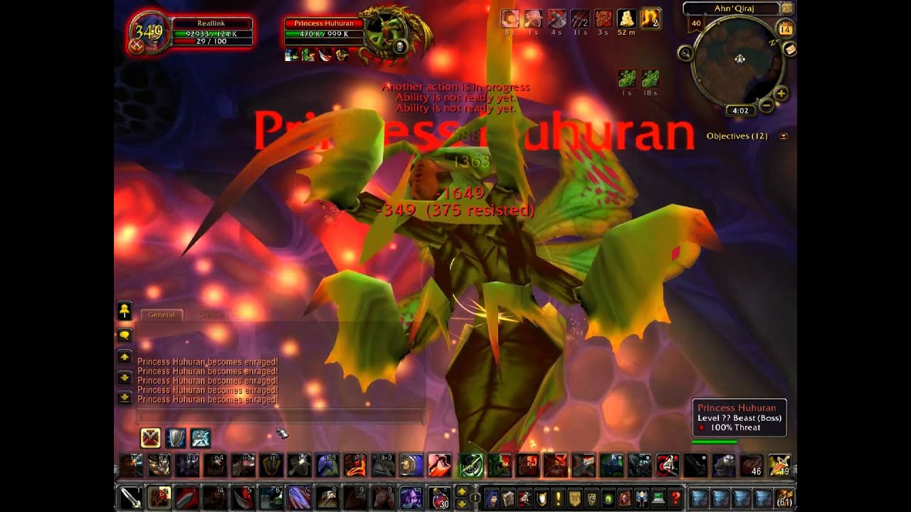 WoW - Reallink VS AQ40 Princess Huhuran - YouTube