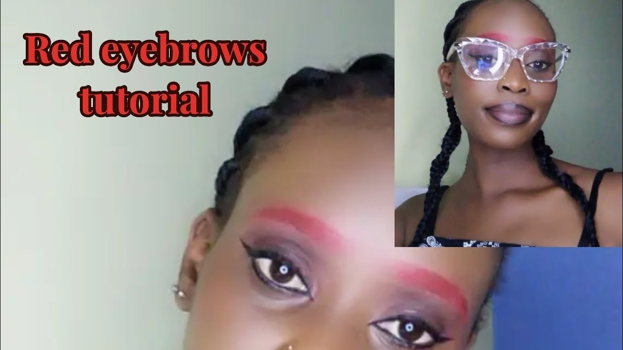 RED EYEBROWS TUTORIAL/ SIMPLE BUDGET FRIENDLY MAKEUP - YouTube