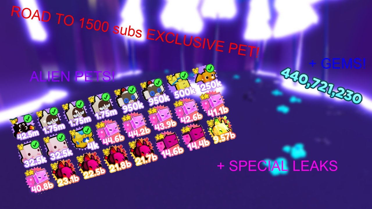 Pet Simulator X *Free Giveaways* (Alien pets + gems) - special leak ...