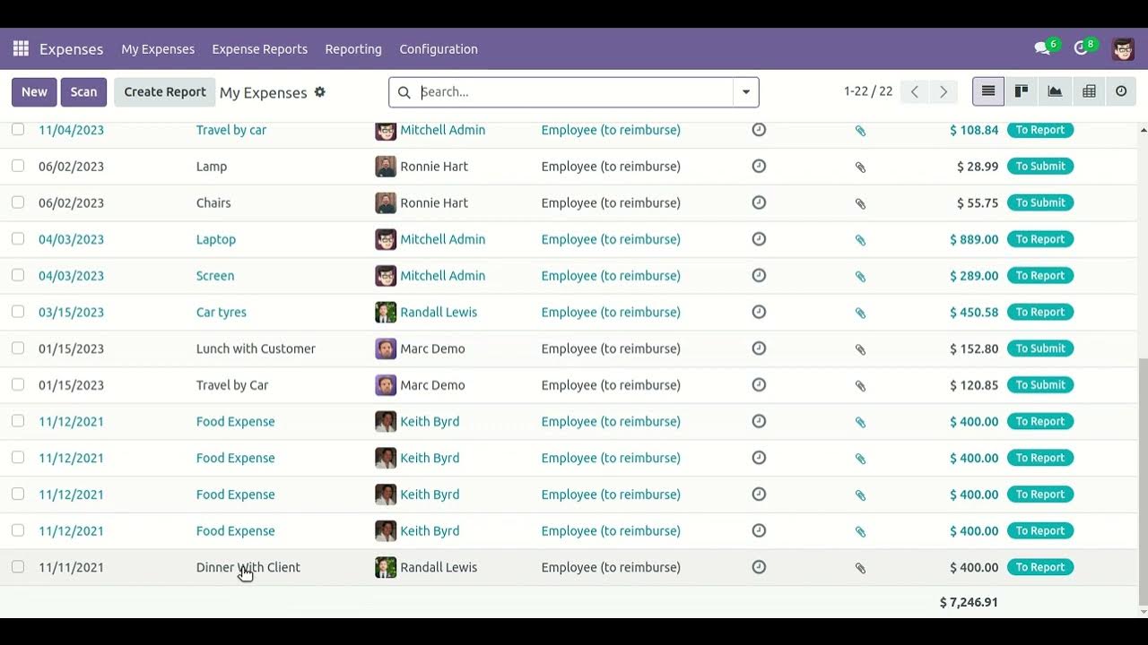 Import HR Expense From CSV/Excel File Odoo - YouTube